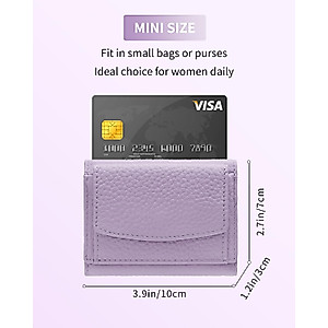 Karmiir RFID Blocking Leather Wallet for Women – Compact Slim Design with Easy-Access Coin Pouch, Cash and Card Slots, Pocket-Friendly Minimalist Wallet, Ideal for Everyday Use (Light Purple)