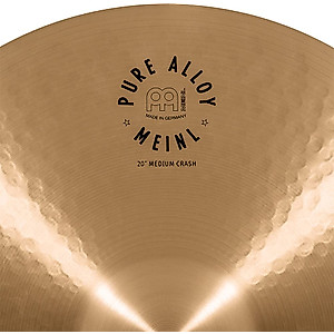 Meinl 20" Medium Crash Cymbal - Pure Alloy Traditional - Made in Germany, 2-YEAR WARRANTY (PA20MC)