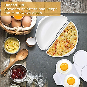 Easy Egg Breakfast Set Akamino Microwave Omelet Pan and Egg Poacher - BPA Free Egg Maker Easy to Use and Non-Stick Breakfast Egg Cookware