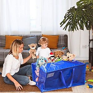 Eorbow 8 Pack Moving Bag, 91L Heavy Duty Extra Large Storage Tote, Foldable Packing Bags with Zipper and Carrying Handles, College Dorm Essentials Tool Bag for Space Saving, Traveling, Camping