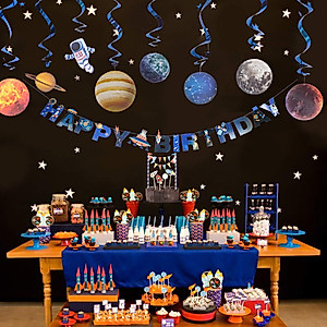 Easy Joy Solar System Hanging Swirl 10 Pieces Decorations Outer Space Party Planets Supplies Space Decorations Star Wars Decorations Galaxy Space Room Decor