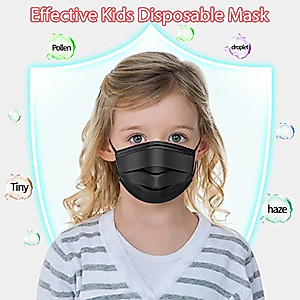Kids Disposable Face Masks, 100 Pcs Childrens Disposable Face Mask, Disposable Kids Face Masks for Kids Boys Girls