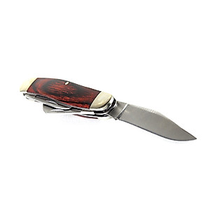 Bear & Son 247R Rosewood Three-Blade Large Stockman Slip Joint Knife, 3 7/8-Inch
