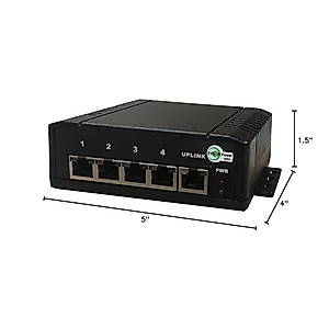 Tycon Systems Inc TP-SSW5-NC 12-56v 5 Port Passive Poe Switch