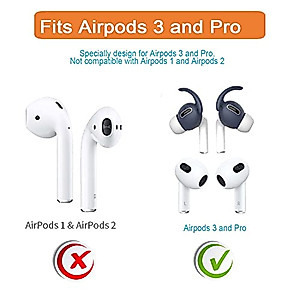 4 Pairs Ear Hooks Compatible with Apple AirPods 3 and AirPods Pro, Anti-Drop Ear Covers AirPods Accessories for Running, Cycling and Other Indoor-Outdoor Activities (Pink)