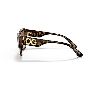 Dolce & Gabbana Women's Round Fashion Sunglasses, Havana/Gradient Brown, One Size
