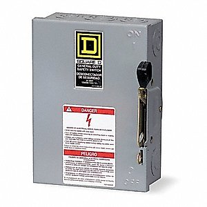 SQUARE D D321N 30A 240V 3P 3Ph N1 Fused New