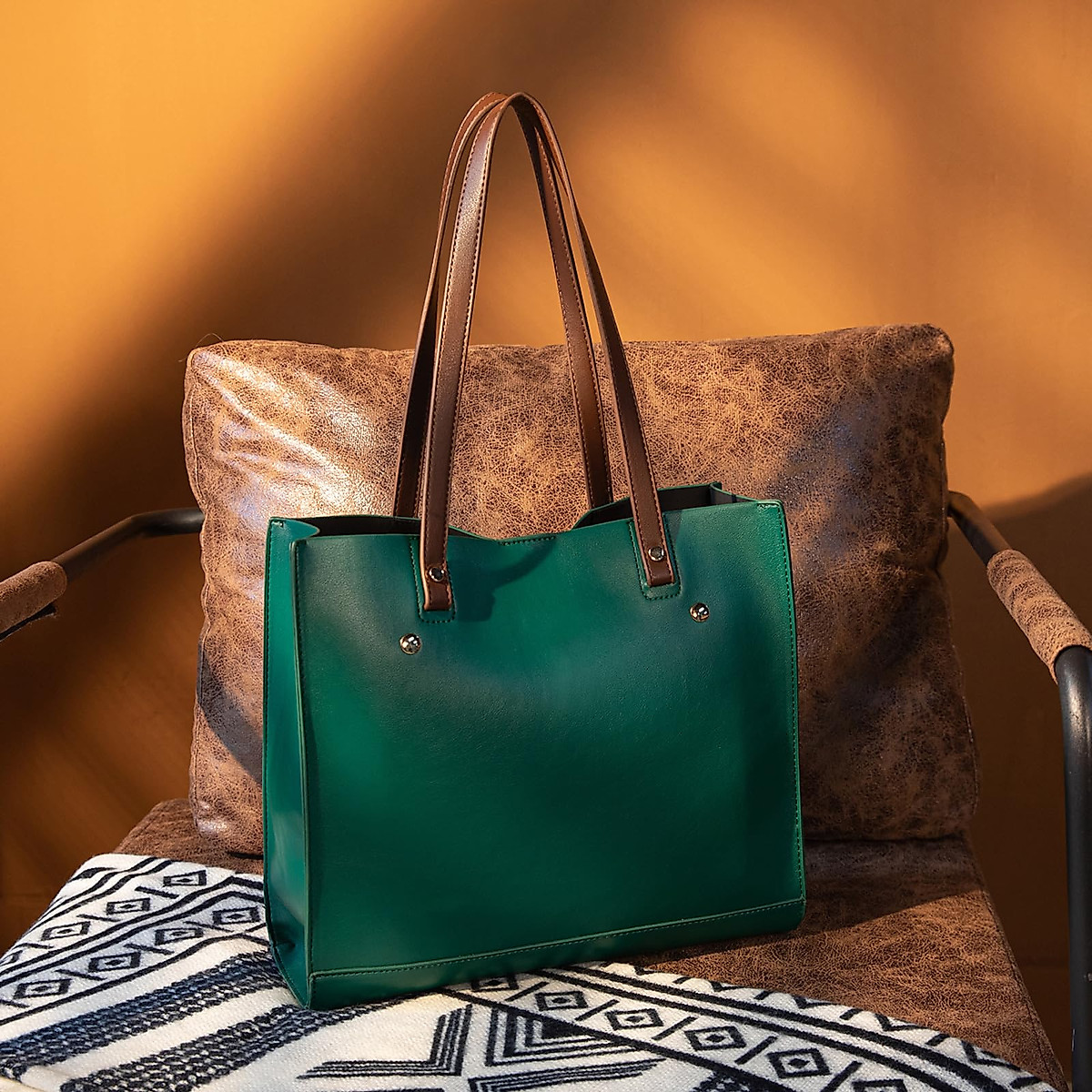 Montana West Tote Bag for Women Top Handle Satchel Purse Oversized Shoulder Handbag Hobo Bags MWC-186GN