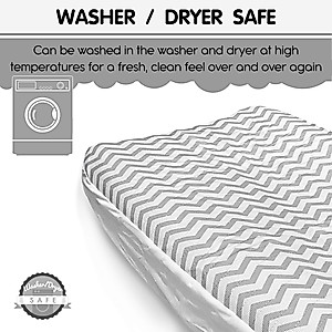 Lessy Messy Baby Changing Pad Cover - The Only Changing Pad Cover That is Waterproof and Changing Table pad Safe for The Washer and Dryer (Grey)