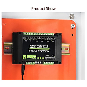 Waveshare Industrial Modbus RTU 8-Ch Relay Module with RS485 Bus, Multi Isolation Protection, 5V Voltage