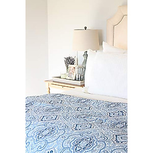 City Scene Milan Blue Comforter Set, King