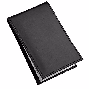 Black Leather Pocket Notepad Holder for 3x5 Inch Memo Pad Holder D and K Police Pocket Notebook, 1 3x5 Inch Lined Notepad Included