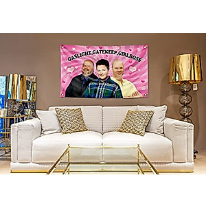 Gaslight Gatekeep Girlboss Funny Flags For Room Guys 3X5 FT Banner,4 Brass Buckles,100% Polyester, Jesus Style Artwork Banners Gifts Bedroom Home Decor .