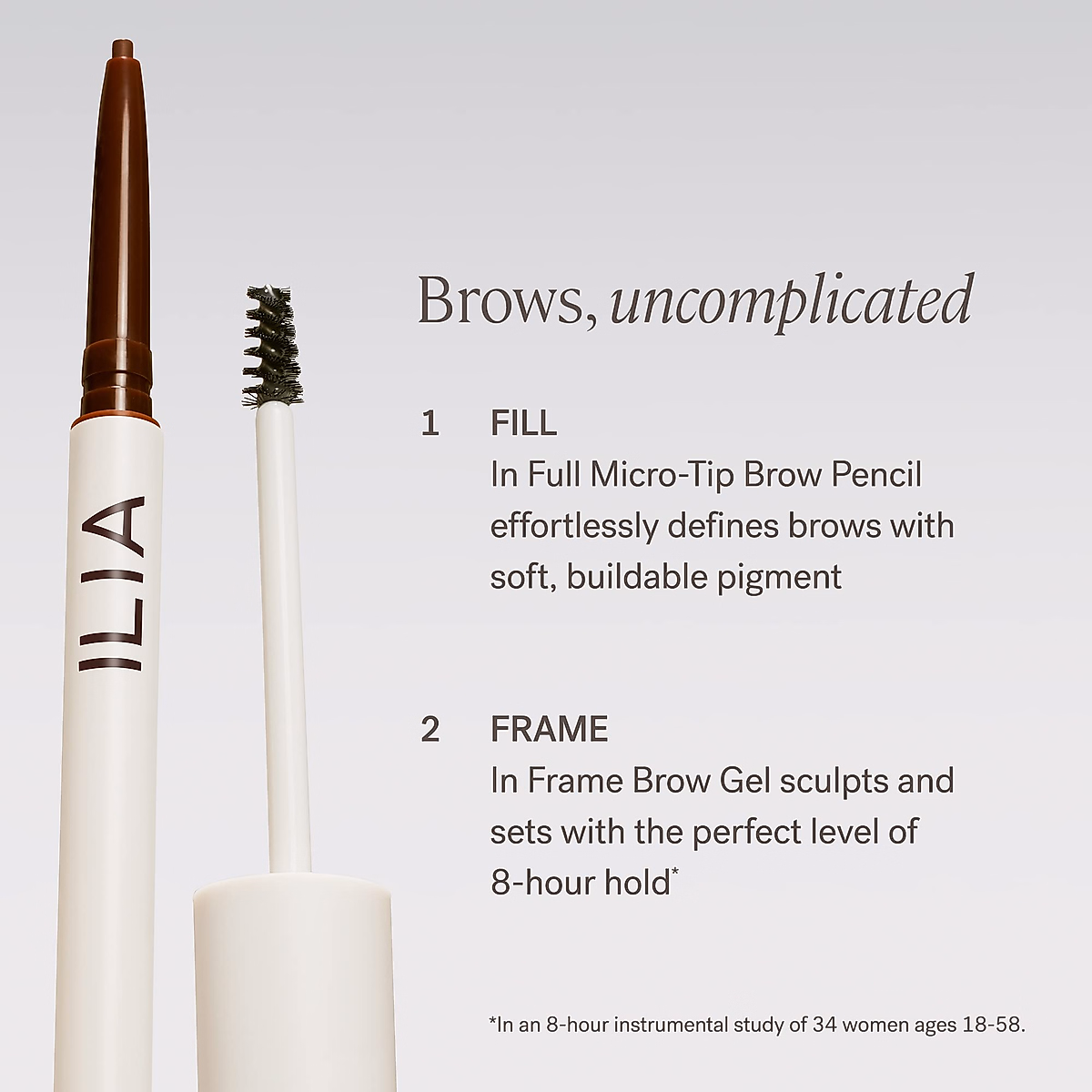 ILIA - In Full Micro-Tip Brow Pencil | Non-Toxic, Vegan, Cruelty-Free, Clean Makeup (Soft Brown)