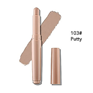 MAEPEOR Matte Shimmer Eyeshadow Stick 10 Colors Cream Eyeshadow Pen Waterproof and Long Lasting Shadow Stick (103# Putty)