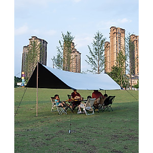 iClimb Waterproof Sun Shield Tarp UPF 50+ for Tent Hammock Camping Backyard Party (Tarp 14'4" × 9'6")