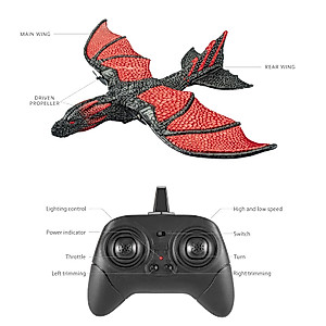 Eayaele RC Plane Fly Dragon, RC Airplane Remote Control Plane for Kids Beginner Boys Easy to Fly