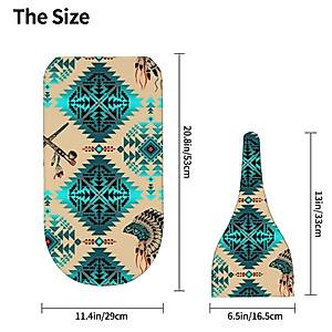 Western Baby Stuff Native Aztec Navajo Newborn Swaddle Blanket Baby American slepp Sack Soft Silky Wrap Blanket with Beanie Hat for Boys Girls Gifts Infant
