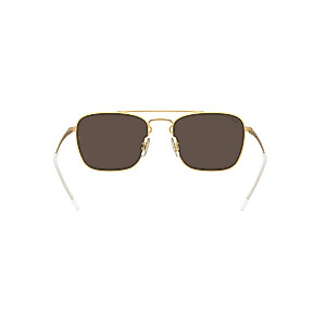 Ray-Ban RB3588 Square Sunglasses, Rubber Gold/Dark Brown, 55 mm