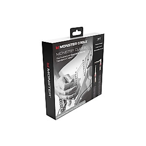 Monster Prolink Classic Instrument Guitar Cable - 21 ft Straight to Right Angle Instrument Cable. All Metal & Duraflex Outer Jacket. 90% Copper Braided Shield Monster Coiled Black Instrument Cable