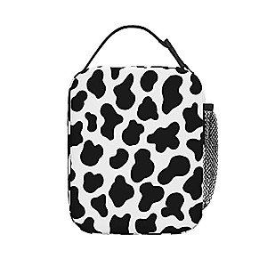 Cow print Portable Lunch Bag cooler bags Insulated Thermal Lunch Tote Box For Women Men Adults Kids Work Travel Picnic