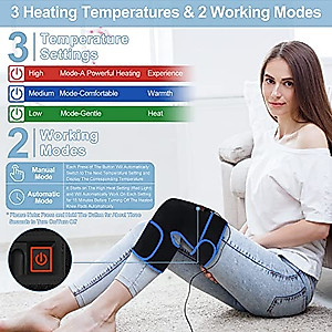 Heating Pad for Knee, Heated Knee Wrap for Men Women, Pain Relief Pad for Knee, Shoulder, Elbow, Knee Replacement Surgery, Arthritis, Meniscus Tear, and ACL, Auto-Off, Heating Knee Pad with AC Adapter