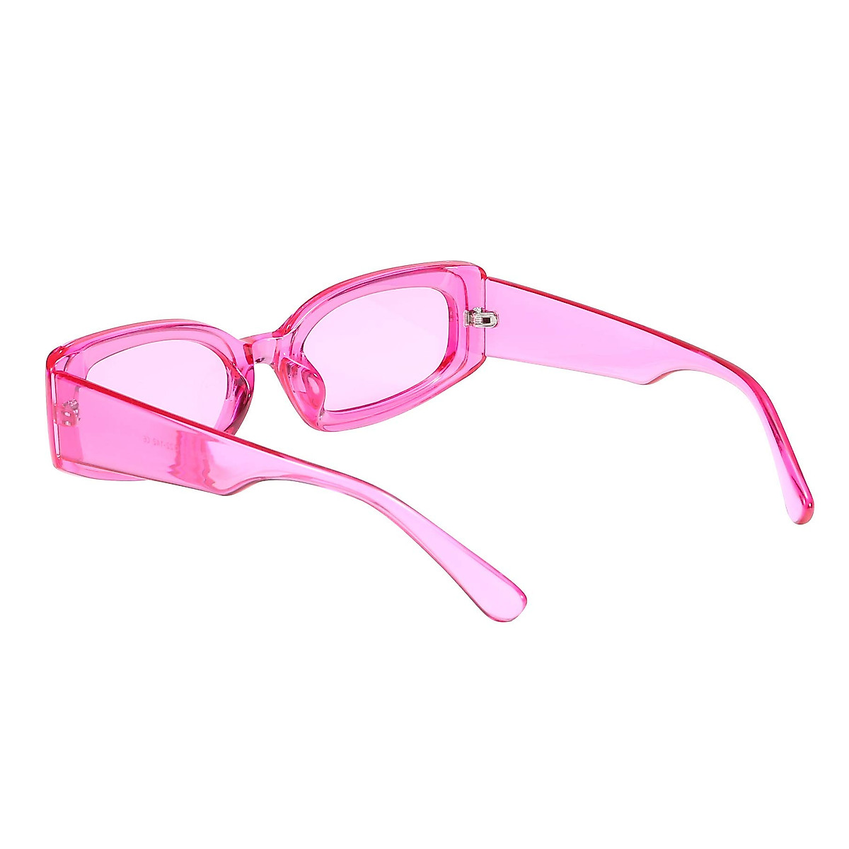 FEISEDY Retro Rectangle Sunglasses Women Men Vintage 90s Small Glasses Thick Narrow Fashion Y2K Plastic Glasses B2462