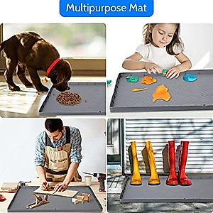 Optish Under Sink Mat, 34" x 22" Under Sink Mats for Kitchen Waterproof Flexible Silicone Undersink Mats for Bottom of Kitchen Sink Under Sink tray