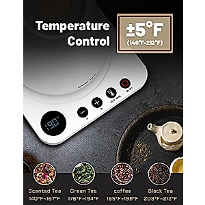 MeeLeya Electric Gooseneck Kettle with Temperature Control, Pour Over Coffee Kettle & Tea Kettle, Electric Kettle 1200 Watt, 0.8L (White)