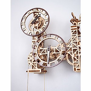 WOODEN.CITY 3D Puzzles for Adults - Steampunk Mechanical 3D Clock Puzzle - Making Kit - Wooden Clock Puzzle Model Kits for Adults - Wall Clock Decorative