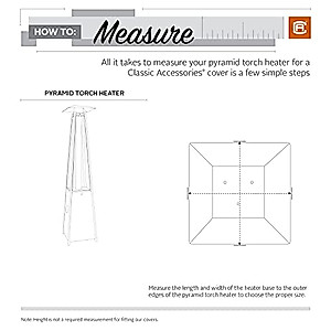 Classic Accessories Water-Resistant 21 Inch Pyramid Torch Patio Heater Cover, Patio Furniture Covers
