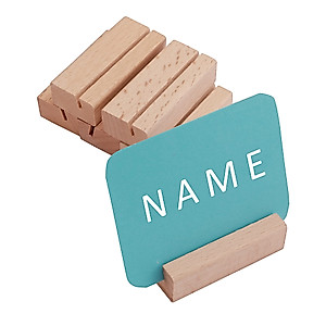 WILLOWDALE 6Pcs 2.17 Inch Place Card Holder, Photo & Picture Stand Card Holder Wooden Stands for Display, Party Poster Paper Stand Wedding Table Number Holders for Home and Office Decoration