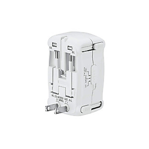 Conair Universal Travel Adapter, European Travel Plug Adapter with Surge Protection, All-in-One Worldwide Travel Adapter