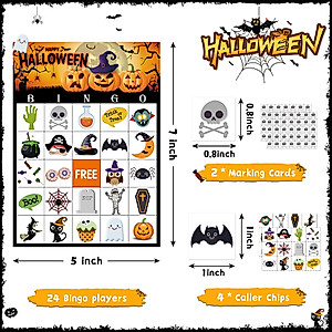 MISS FANTASY Halloween Games - 3 in 1 Halloween Party Games Include Halloween Bingo Game Halloween Pin Game Halloween Stickers Halloween Party Favors Supplies for Kids Children Activities