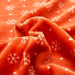 Joyreap Christmas Baby Blanket for Toddler Boys and Girls, Flannel Fleece Blanket Red n White Snowflake Design, Kids Bed Sofa Blanket for All Season - 27x39 inches