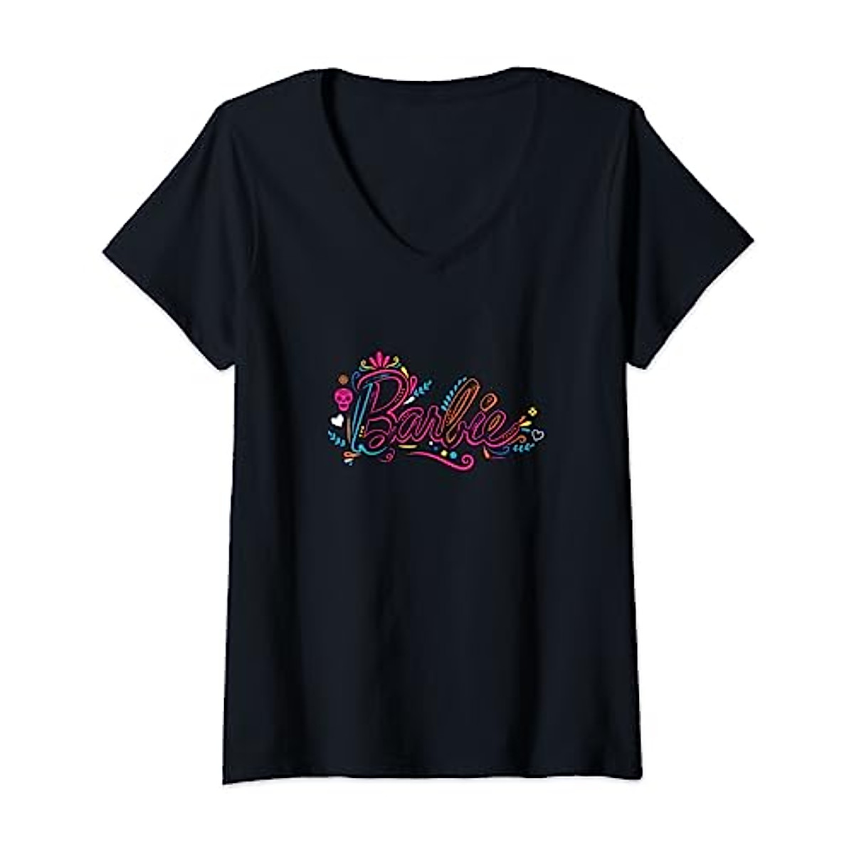 Barbie - Scary Flowers V-Neck T-Shirt