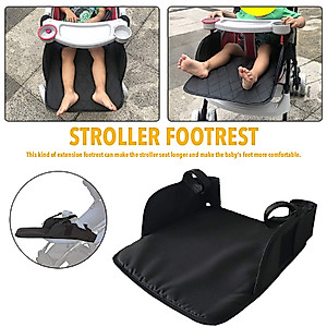 ACJLHY Baby Stroller Footrest,Adjustable Leg Rest Extension Foot Rest, Universal 3 in 1 Annex Mat Footmuff Cover Bunting Bag Waterproof Windproof Cold-Proof Detachable 13.78x11.81 Inch (Pack of 1)