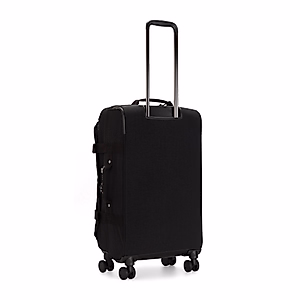 Kipling Spontaneous Softside Spinner Wheel Luggage, Integrated TSA Accepted Lock, Black Noir, Checked-Medium 26,KI6918