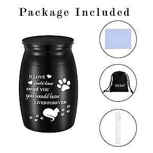 Small Cremation Urns for Pet Ashes Mini Cat Paw Keepsake Urn 2.8" Aluminium Small Ashes Urns Mini Urn for Cat Ashes Holder