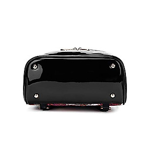 Frida Kahlo Cactus Licensed Faux Leather Large Backpack (Black)