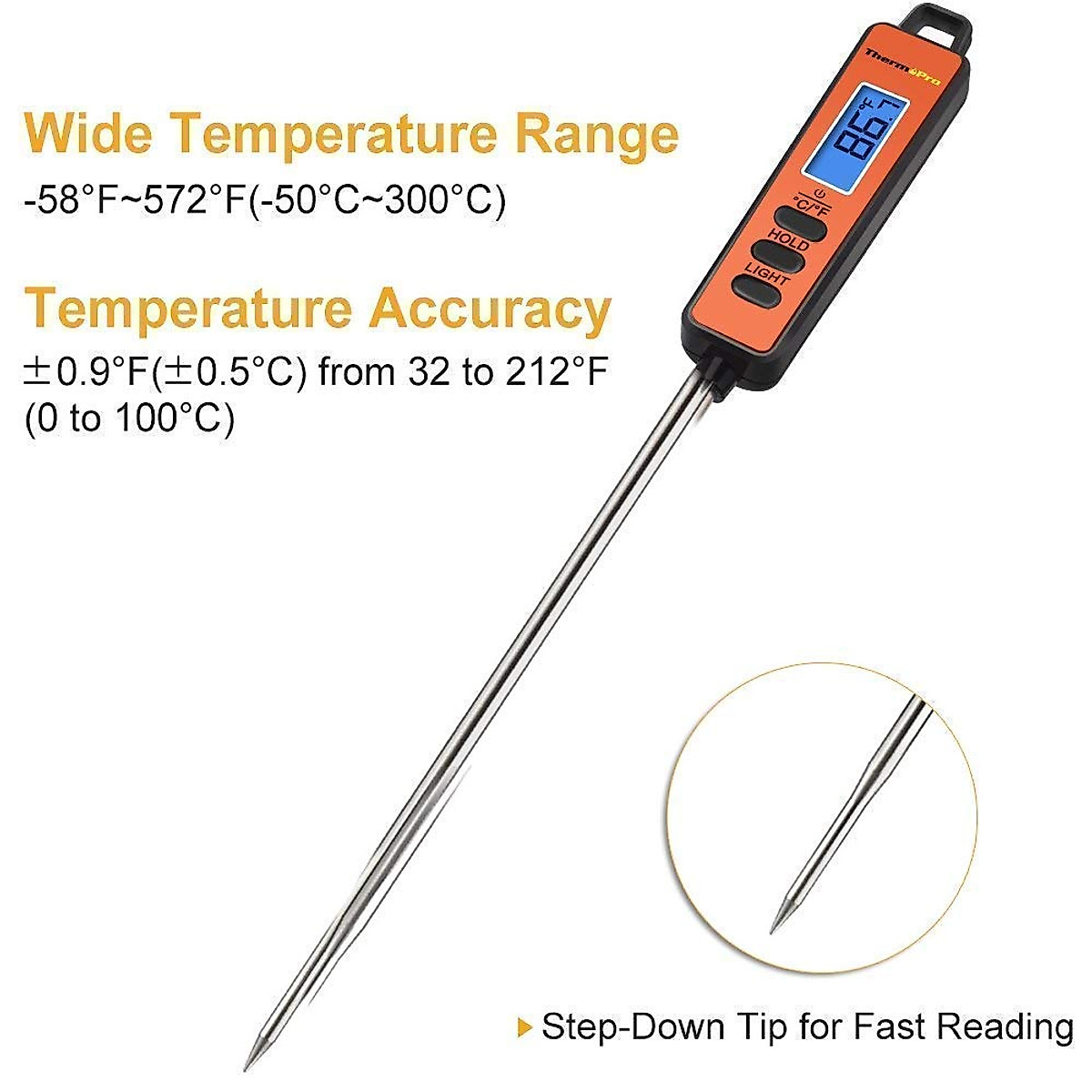 ThermoPro TP01A Digital Meat Thermometer for Cooking+ThermoPro TP932 BBQ Grill Mat Set of 2 Grill Mats Non Stick Reusable