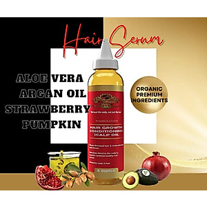 AK2 Curly, Wavy, Natural Hair Oil - Hydrating Detangler with Pomegranate & Moroccan Argan Oil for Dry, Damaged Hair & Braids (4 oz.)