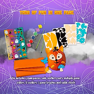 My Hobbies Gifts 4-in-1 Halloween Bundle: Pumpkin Masters Kids Pumpkin Carving Kit, Paint & Stickers, Flickering Lights, Animal Decorating Stickers - Spooky Fun! (Animals Carving & Stickers)