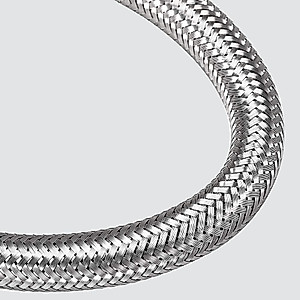 MOSELNY 32" Faucet Supply Line,3/8" Comp x 1/2" FIP Kitchen Faucet Hose Connector for Residence,Stainless Steel Braided Supply Line for Moderate Distance (Pack of 2)