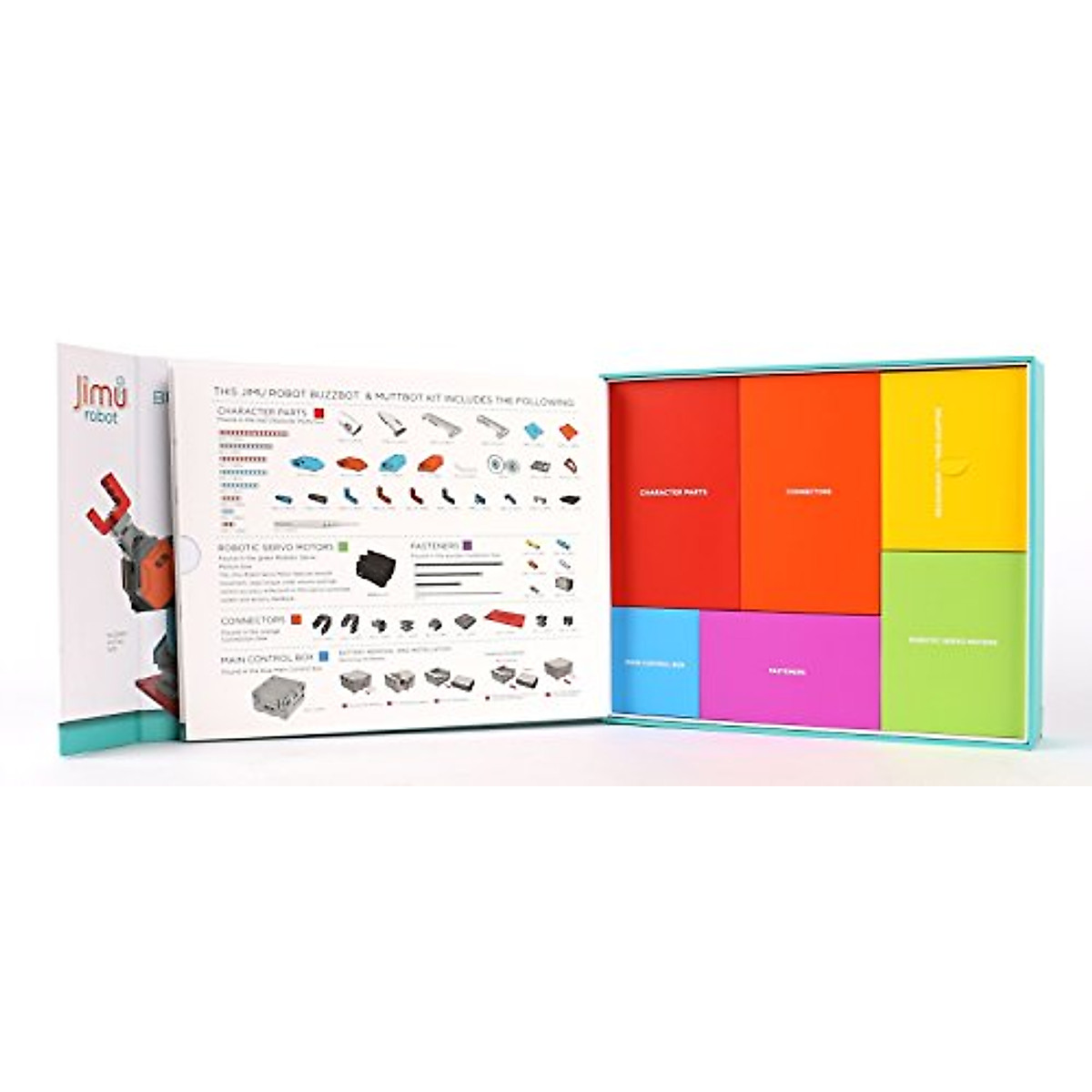 UBTECH JR0602 Jimu Robot BuzzBot & MuttBot - App Enabled STEM Learning Robotic Building Block Kit