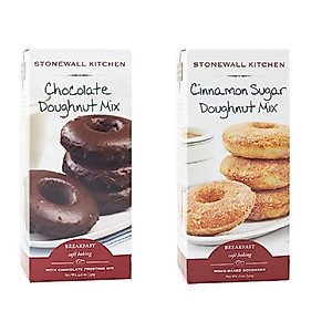 Stonewall Kitchen Doughnut Mix Bundle Including Chocolate and Cinnamon Sugar Flavors