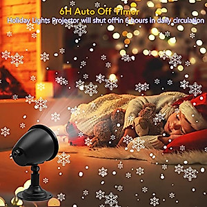 Snowfall LED Light Projector,Syslux Christmas Snow Light,Snowfall Projection Light with Snowstorm Effect for Christmas,Holiday,Halloween,Party,Garden,Wedding,Indoor Outdoor Decorations - 2 Sets
