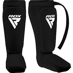 RDX Shin Guards Kickboxing Muay Thai, SATRA Approved, MMA Leg Instep Protection Pads