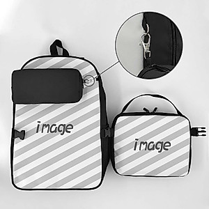 Qxohuow Anime Game Backpacks Schoolbag Set with Lunch Box and Pencilcase for Boys Girls 17 inches 3#