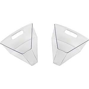 Kitchen Spaces KSCL2S6-AMZ Corner Lazy Susan Pantry Organizer, 2 Pack, Clear